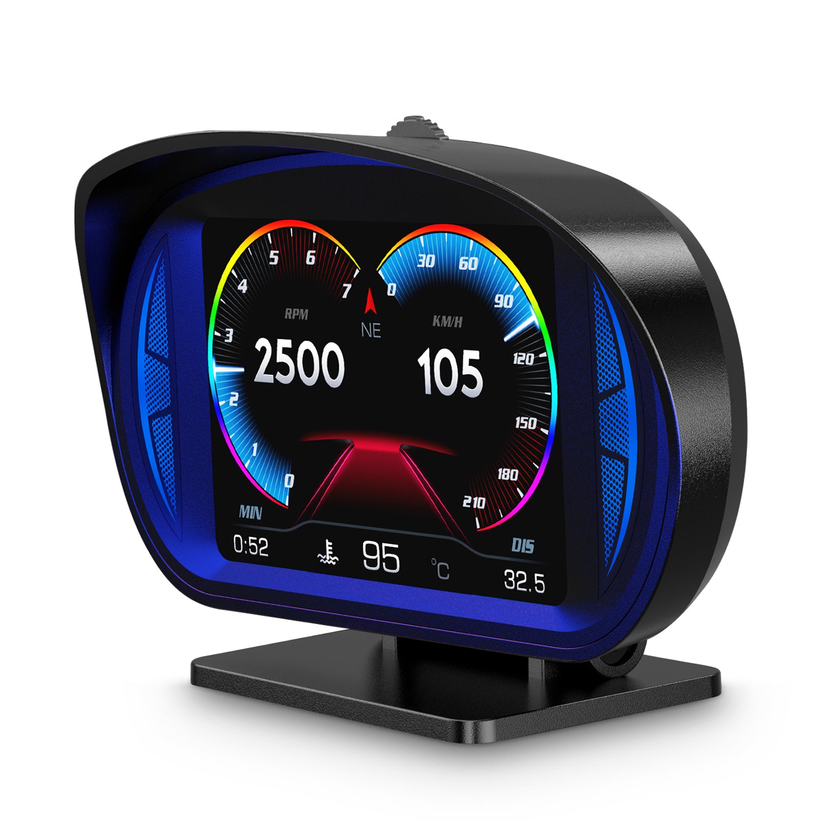 P2 OBD LCD Display Smart Driving Device + Diagnostic Tools + Slope Met ...