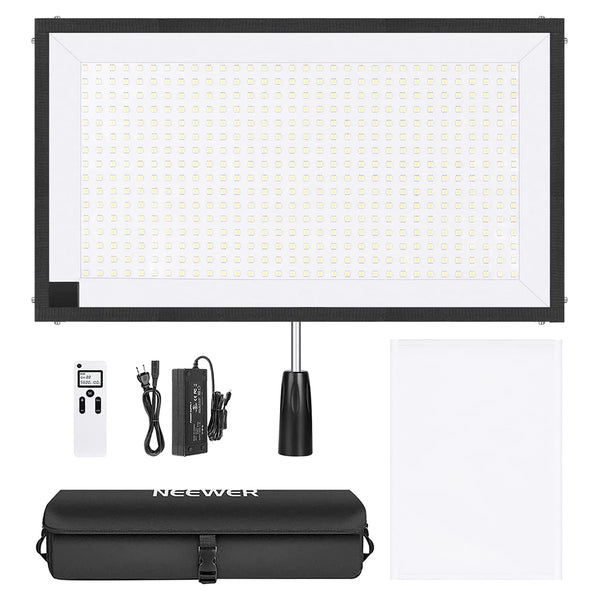 NEEWER Rollable Fabric LED Light Panel Mat 80W 3800LUX / 1m 5600K CRI ...