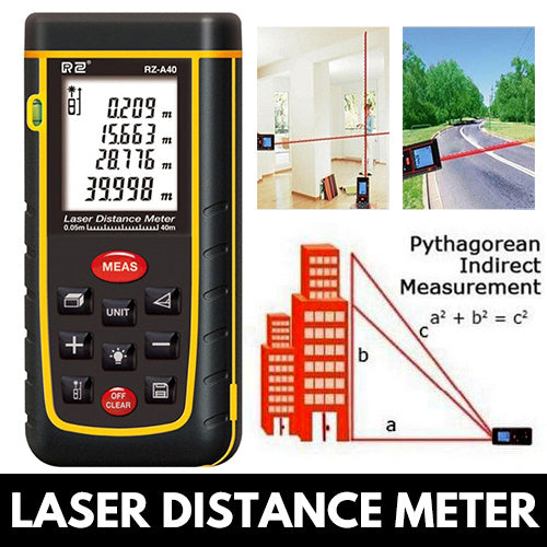 100M Digital Laser Distance Meter Rangefinder Area/Volume Calculation ...