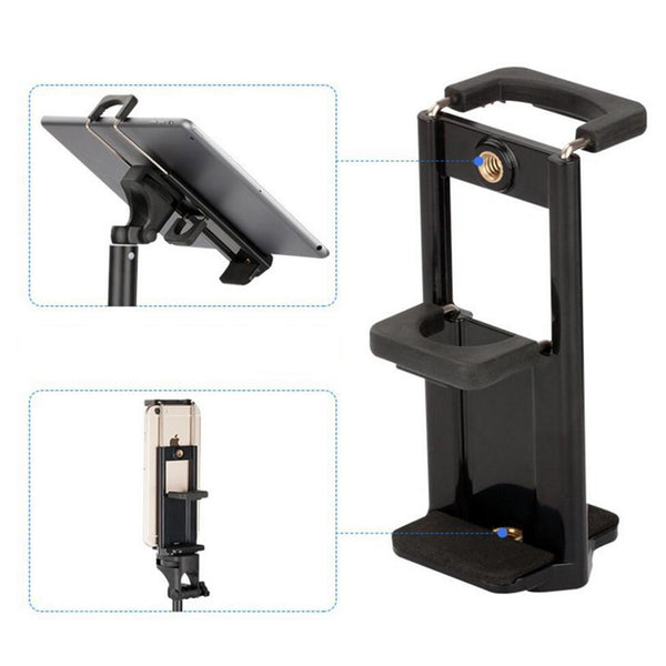 AT779 Universal Cell Phone Tablet Tripod Mount Vertical Bracket Holder ...