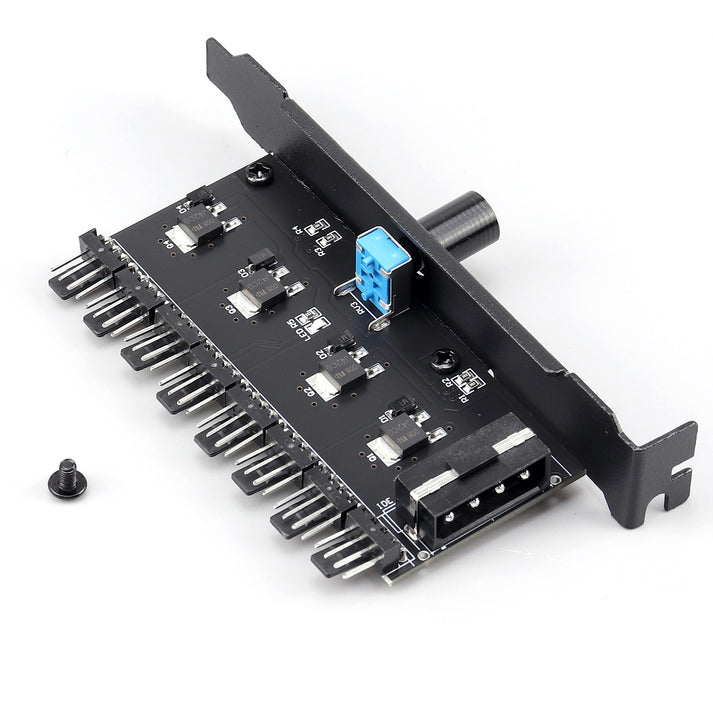 4Pin 3Pin 8-Way Knob Cooling Fan Speed Temperature Controller PC Case ...