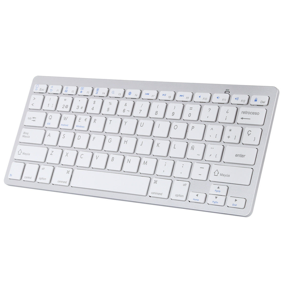 Ultra-Slim Wireless Bluetooth Keyboard (Spanish Language) for Android ...