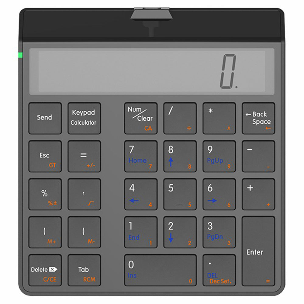 SUNREED KC9001S Wireless Numeric Keypad 12-Digit LCD Display 28-Keys F ...
