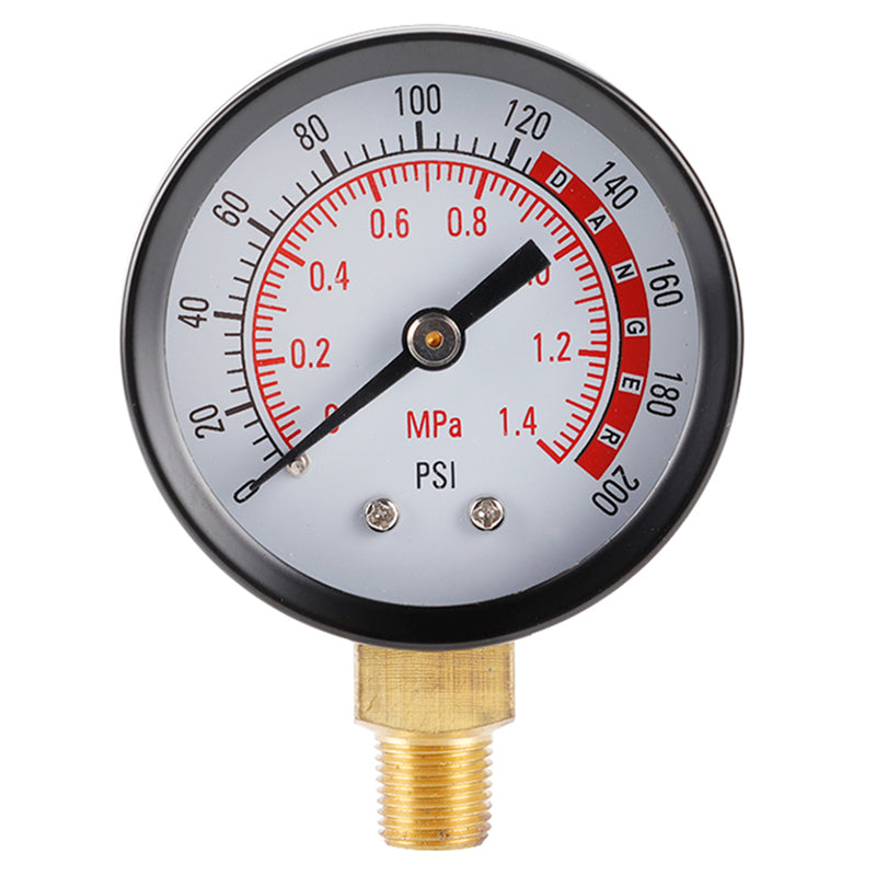 TS-Y50-1.4mpa Dial Dual Scale Water Oil Water Pressure Gauge Stainless ...