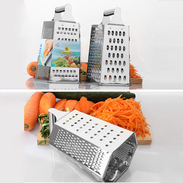 Six-sided Box Grater Stainless Steel Vegetable Cheese Multi Purpose ...