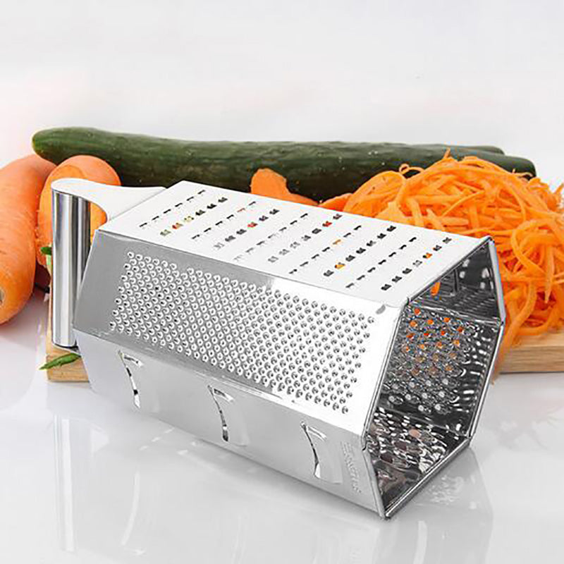 Six-sided Box Grater Stainless Steel Vegetable Cheese Multi Purpose ...