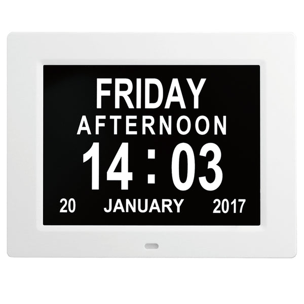 DDC-8009 8 inch Digital Display Alarm Clock 8 Groups Alarm Desktop ...