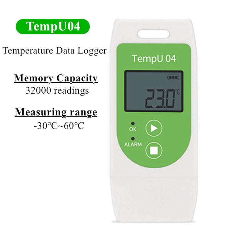 TempU03 / TempU04 USB Digital Temperature Humidity Data Logger Temperature Monitor with 32000 ...